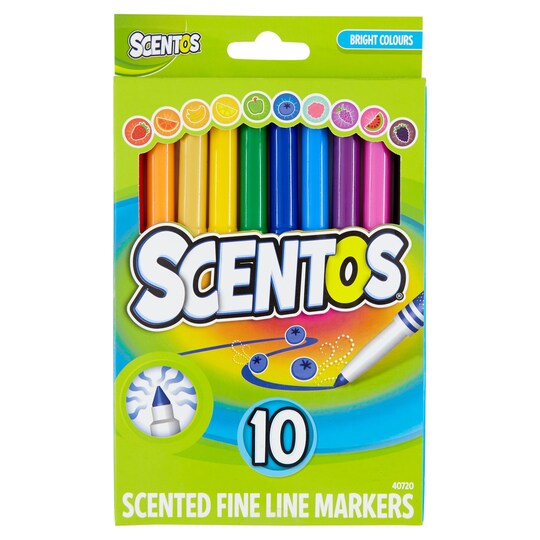 Scentos Fine Line Markers 10 Pack - Tesco Groceries