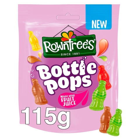 ROWNTREES Bottle Pops Sweets Sharing Bag 115g - Tesco Groceries