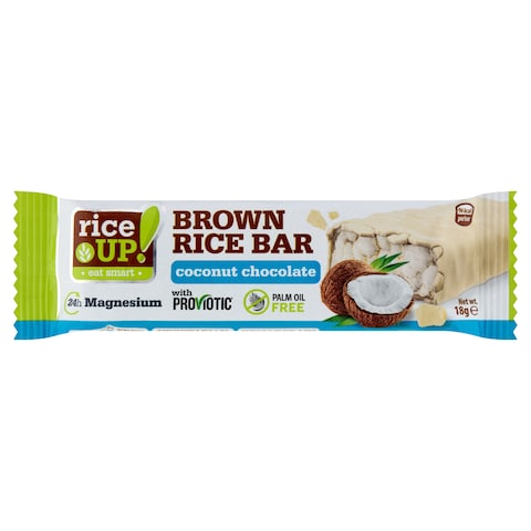 RiceUp! Brown Rice Bar Coconut Chocolate 18 g - Tesco Groceries