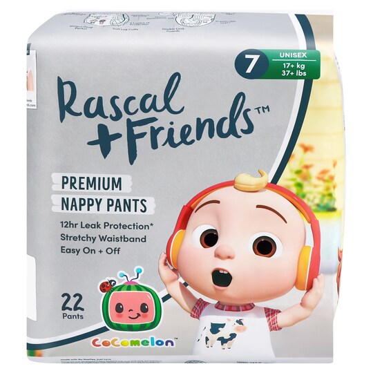 Rascal & Friends Premium Nappy Pants Size 7 22 Pack - Tesco Groceries