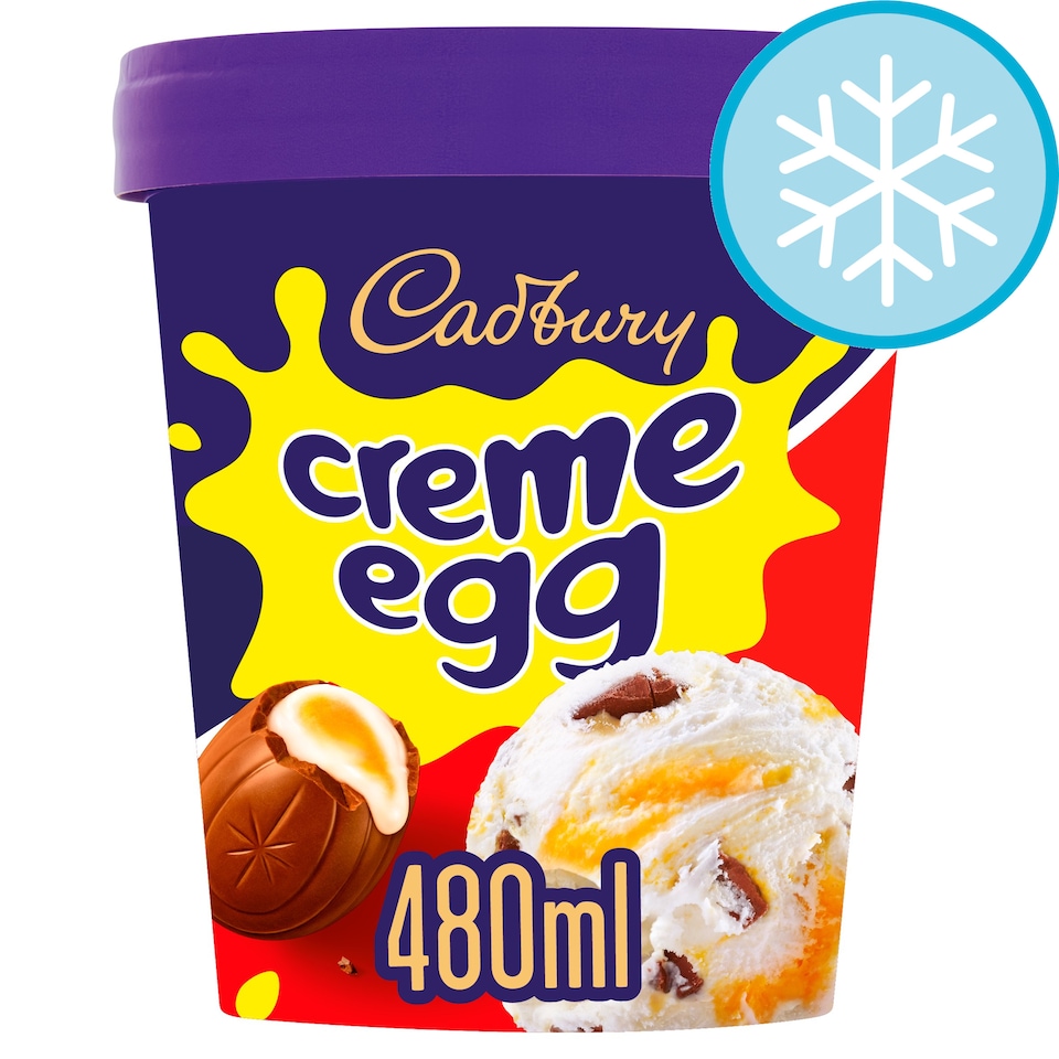 Cadbury Creme Egg Ice Cream 480Ml - Tesco Groceries