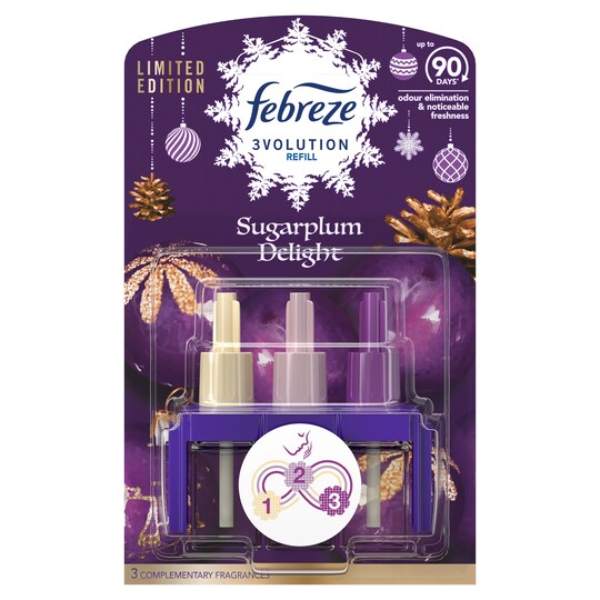 Febreze Air Freshener 3Volution Refill Sugarplum 20Ml - Tesco Groceries