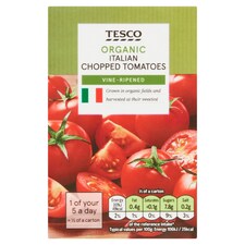 Tesco Bio darabolt paradicsom 390 g - Tesco Groceries