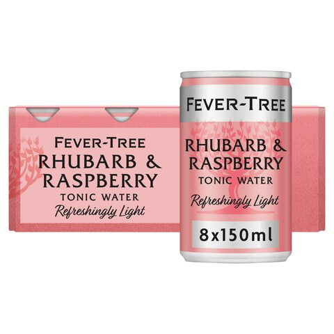 Fever Tree Rhubarb & Raspberry Tonic Water 8X150ml - Tesco Groceries