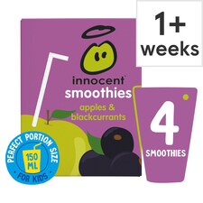 Innocent Kids Smoothies Apple & Blackcurrant 4X150ml - Tesco Groceries