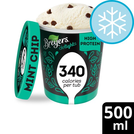 Breyers Mint Chip Ice Cream 500Ml - Tesco Groceries