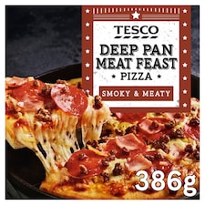 Tesco Deep Pan Meat Feast Pizza 386G - Tesco Groceries