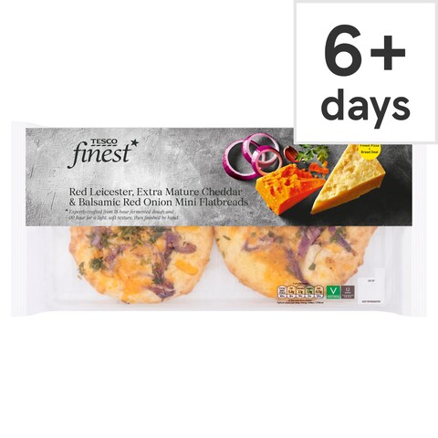 Tesco Finest Cheddar & Onion Flatbread 295 G - Tesco Groceries