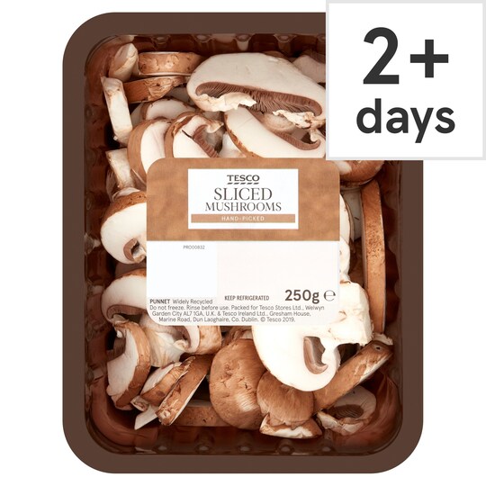 Tesco Sliced Mushrooms 250G - Tesco Groceries