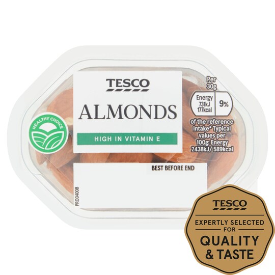 Tesco Snack Pack Almonds 60G - Tesco Groceries