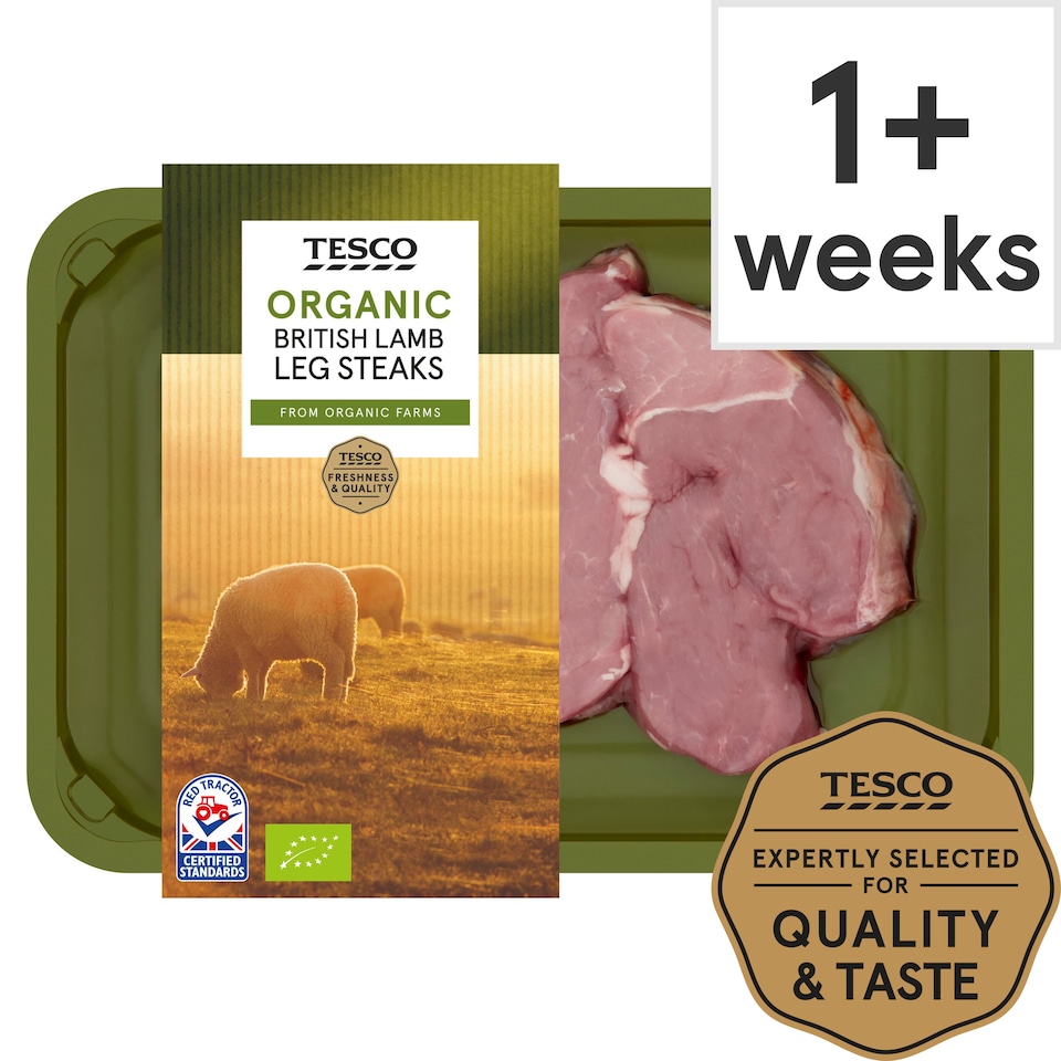 Tesco Organic British Lamb Leg Steaks 300G - Tesco Groceries
