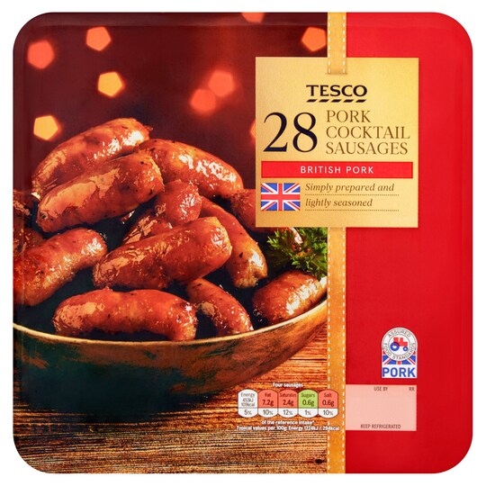 Tesco 28 Pork Cocktail Sausages 378g Tesco Groceries