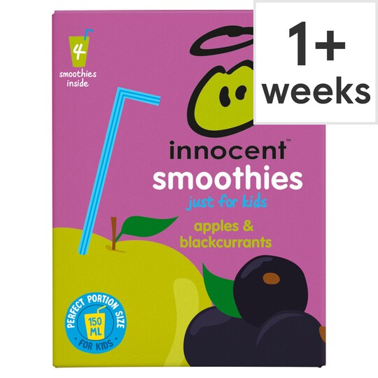 Innocent Kids Smoothies Apple & Blackcurrant 4X150ml - Tesco Groceries
