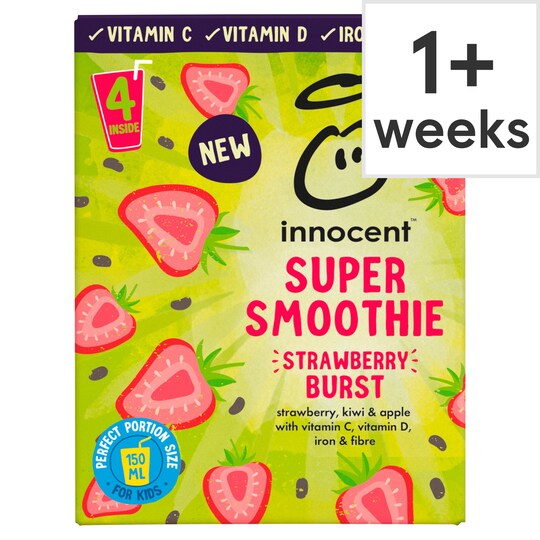 Innocent Super Smoothie Strawberry Burst 4X150ml - Tesco Groceries