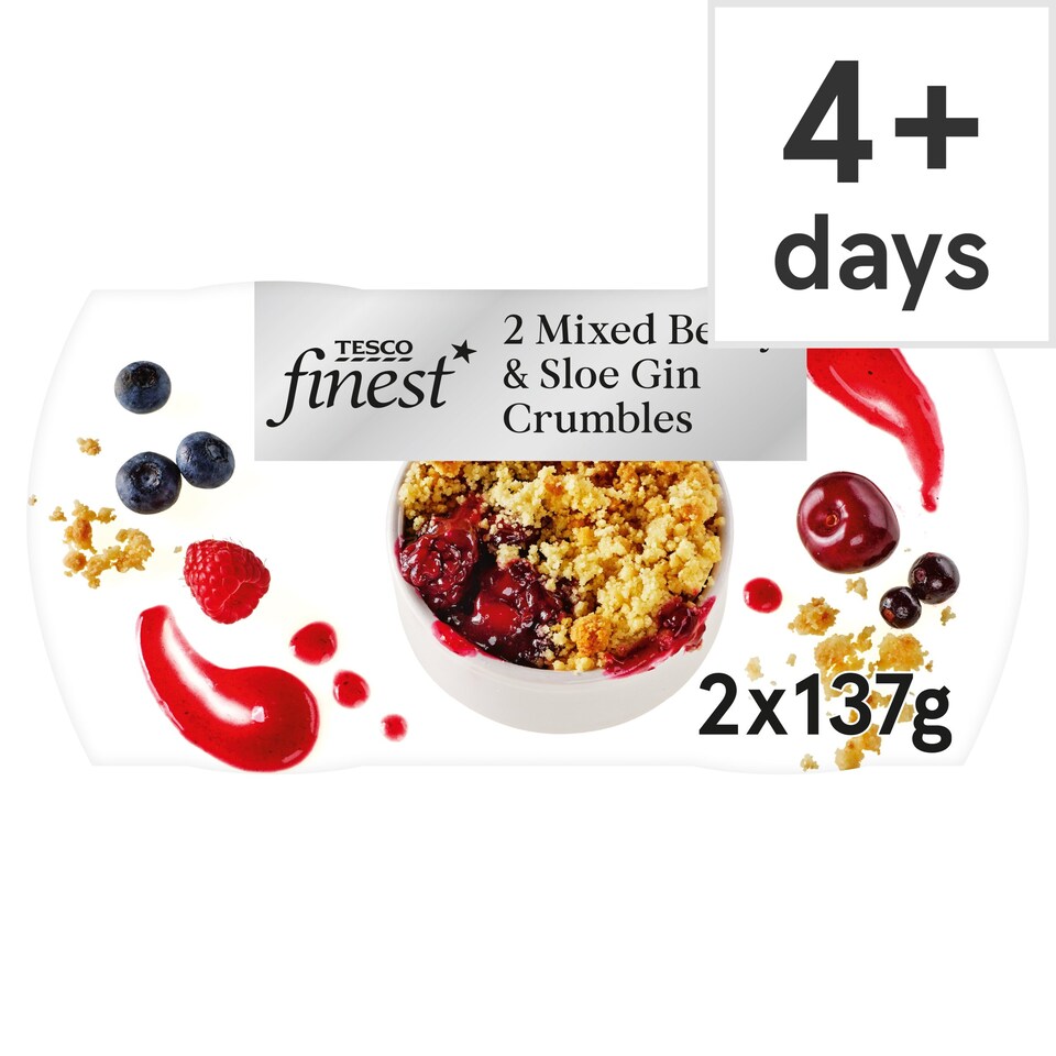 Tesco Finest Mixed Berry & Sloe Gin Crumbles 273g - Tesco Groceries