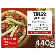 Tesco Meal Kit Slow Cooked Pulled Pork Bao Buns 440g - Tesco Groceries