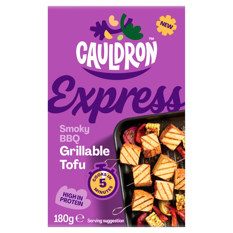 Cauldron Express Smoky BBQ Grillable Tofu Block 180g - Tesco Groceries