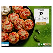 Tesco 12 Mini Cheese & Tomato Pizzas 360G - Tesco Groceries