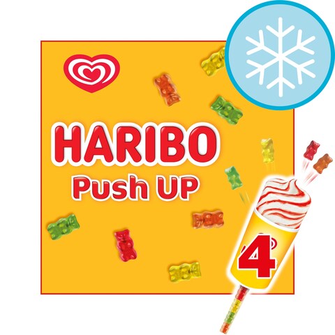 Wall's Haribo Push Up Ice Cream Sticks 4 x 85ml - Tesco Groceries