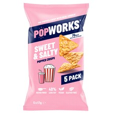 Popworks Sweet & Salty Popped Crisps 5X17g - Tesco Groceries