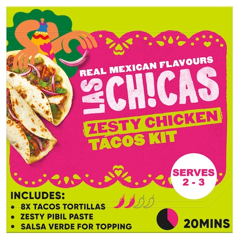 Las Chicas Mexican Zesty Tacos Pibil Meal Kit 296G - Tesco Groceries