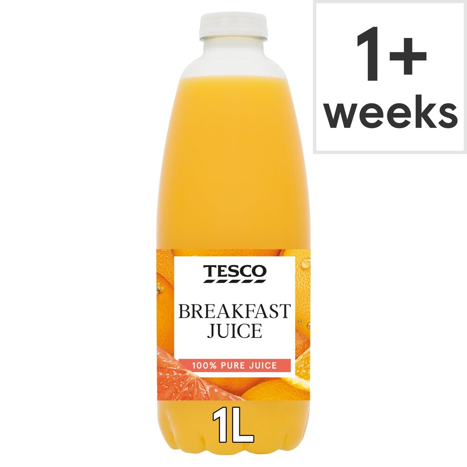 Tesco 100% Pure Squeezed Breakfast Juice 1 Litre - Tesco Groceries