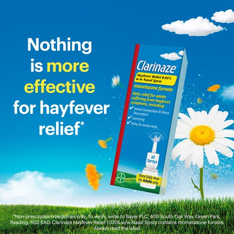 Clarinaze Hayfever Relief Nasal Spray 60 sprays 10g - Tesco Groceries