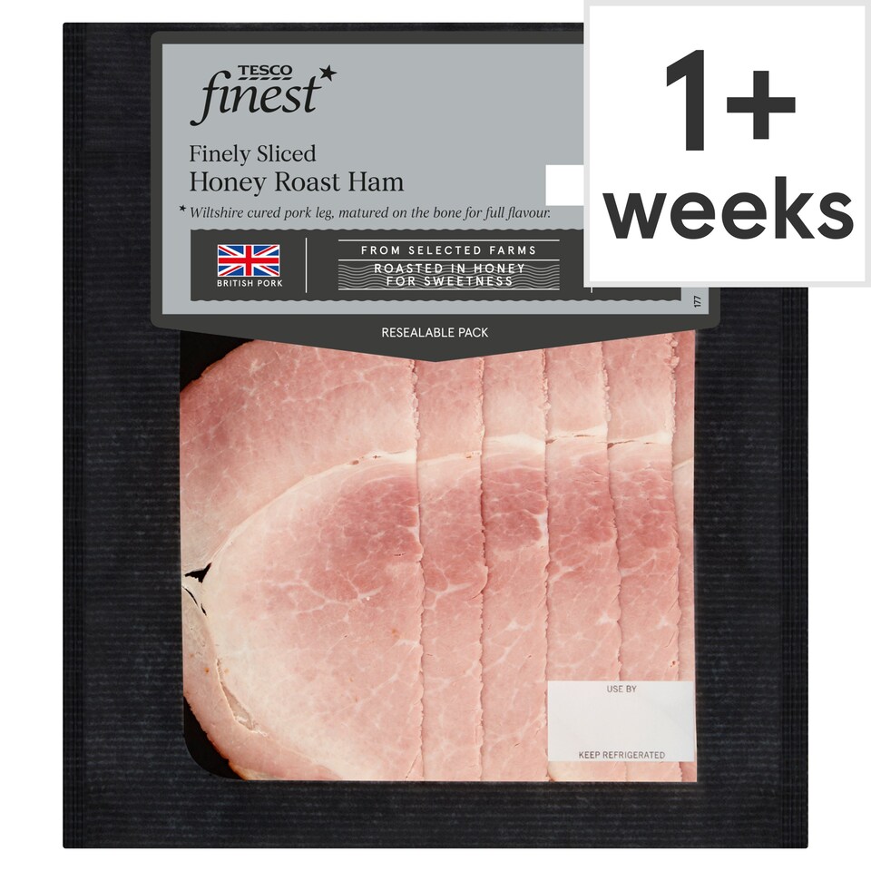 Tesco Finest Honey Roast Finely Sliced Ham 120g - Tesco Groceries