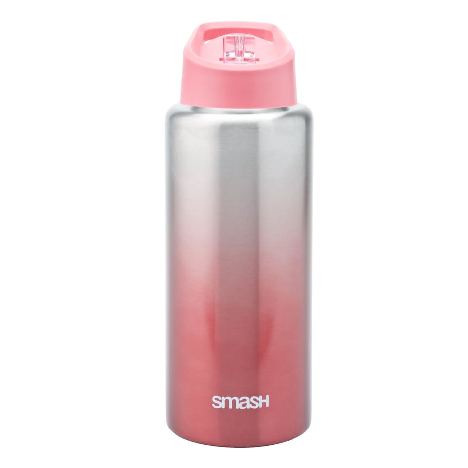 Smash Pink Ombre Stainless Steel Sipper Bottle 1L - Tesco Groceries