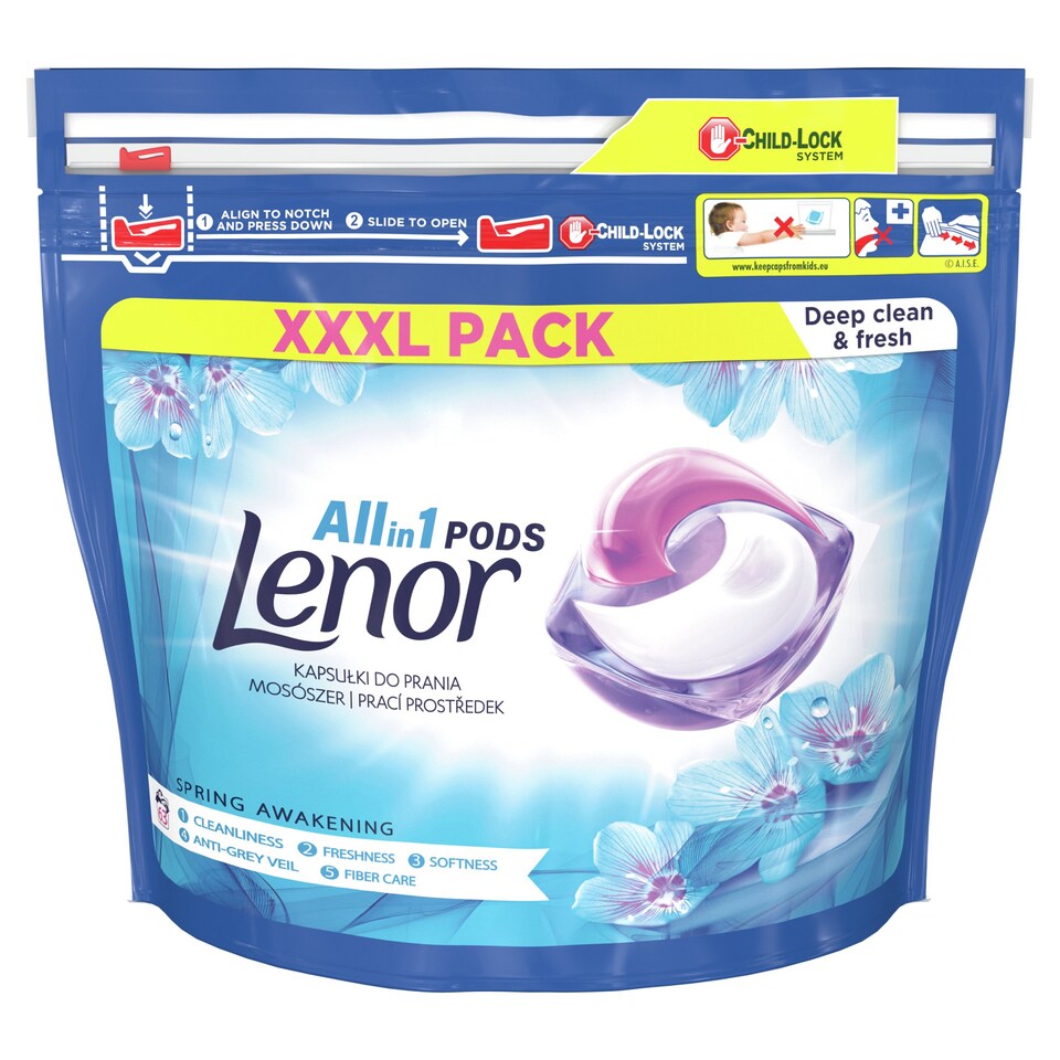 Lenor Spring Awakening Allin1 PODs Washing Capsules 63 Washes - Tesco ...