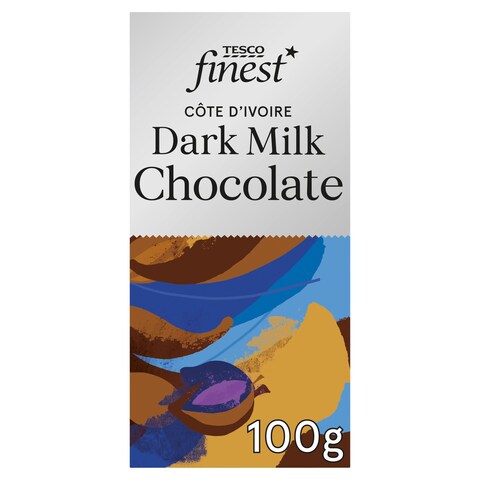 Tesco Finest 48% Dark Milk Chocolate 100g - Tesco Groceries