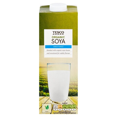 Tesco Organic Sweetened Soya Drink 1 l - Tesco Groceries