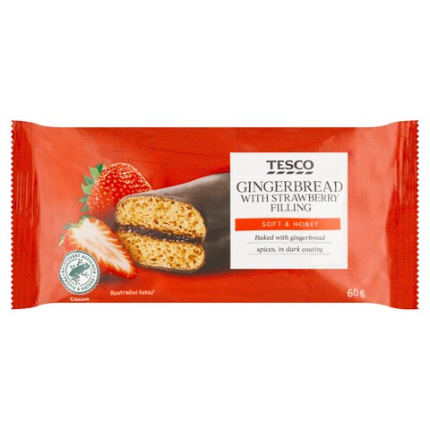 Tesco Gingerbread with Strawberry Filling 60 g - Tesco Groceries