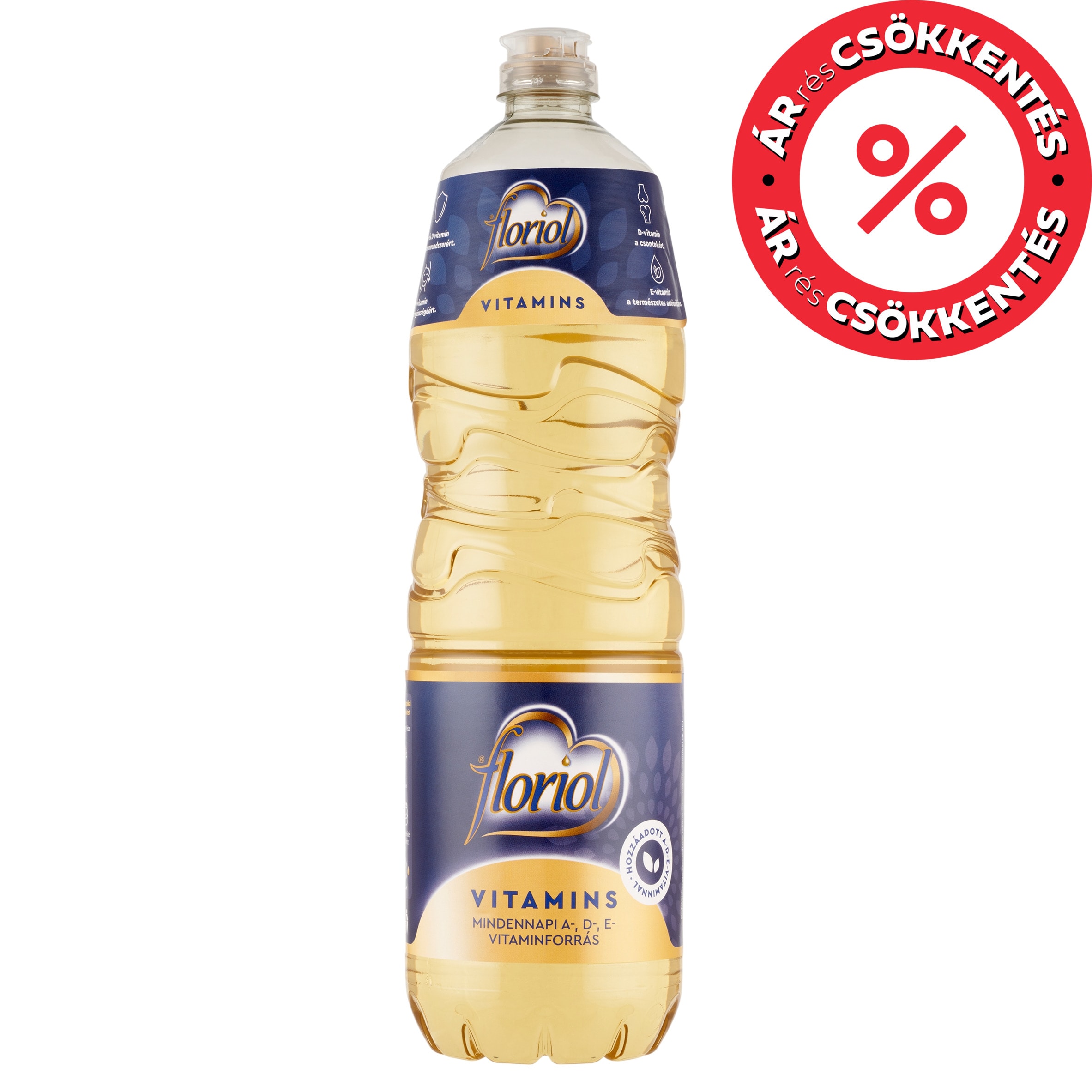 Floriol Vitamins finomított napraforgó-étolaj hozzáadott A-, D-, E ...