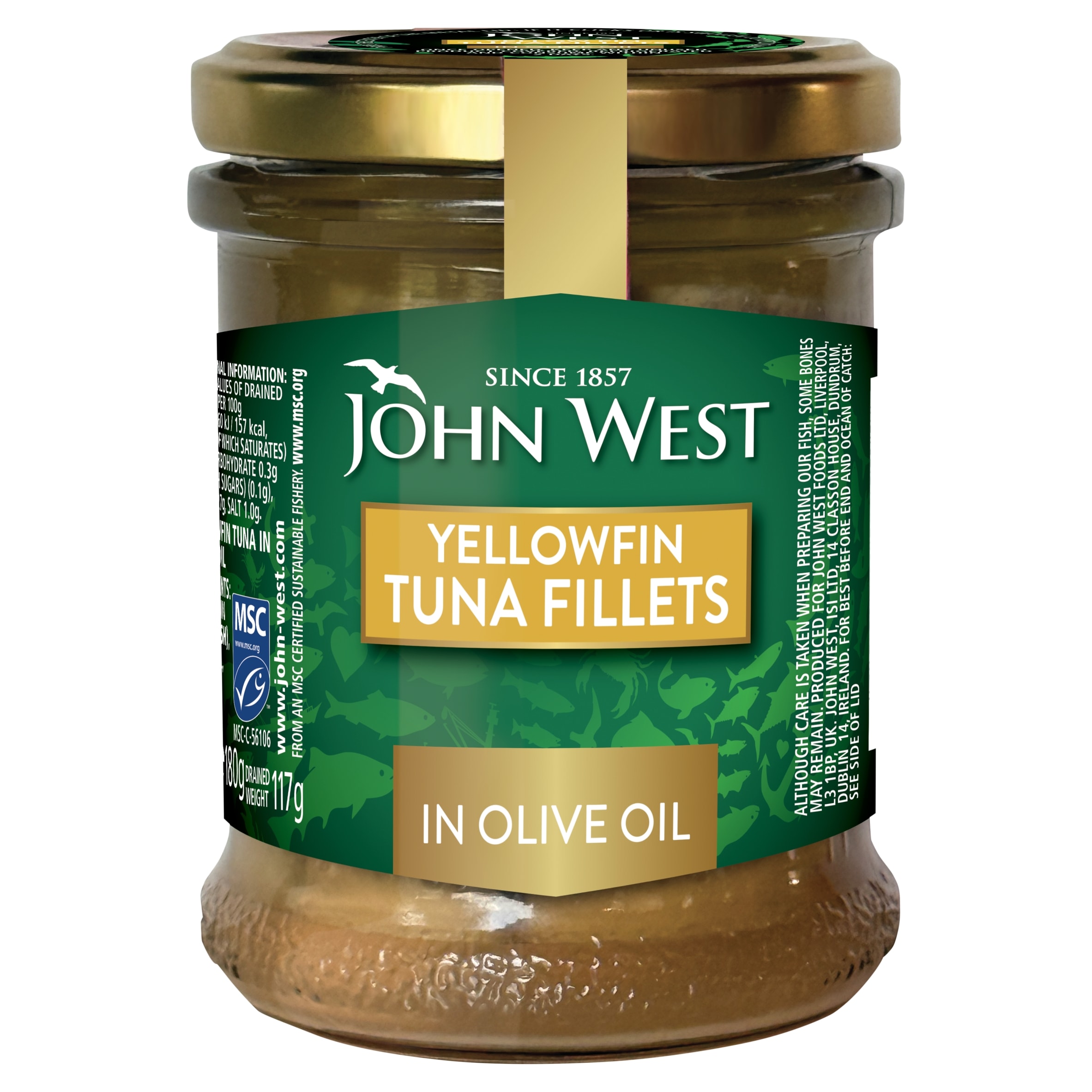 John West yellowfin Tuna Fillets in Olive Oil 180g - Tesco Groceries