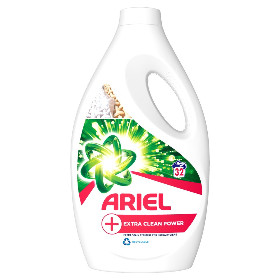 Ariel Washing Liquid, 32 Washes, +Extra Clean Power - Tesco Groceries