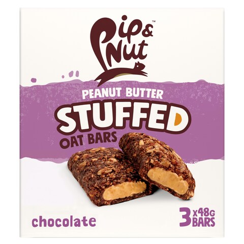 Pip & Nut Peanut Butter Stuffed Oat Bars - Chocolate 3 x 48g - Tesco ...