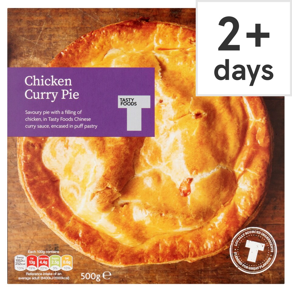 Tasty Foods Chicken Curry Pie 500g - Tesco Groceries