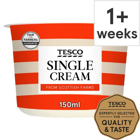 Tesco British Single Cream 150Ml - Tesco Groceries