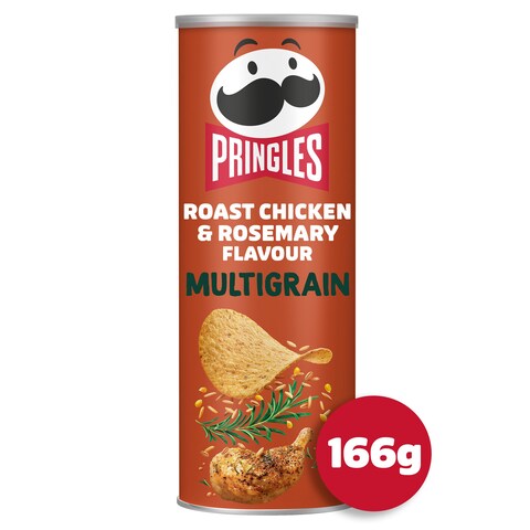 Pringles Multigrain Roast Chicken & Rosemary Flavour Crisps 166g ...