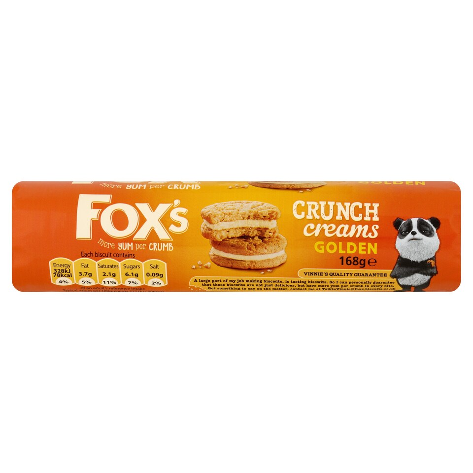 Fox's Crunch Creams - Golden 168g - Tesco Groceries