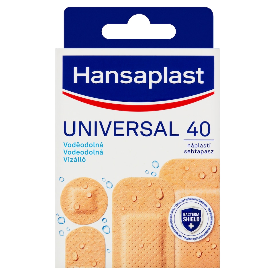 Hansaplast Universal Water Resistant Plaster 40 pcs - Tesco Groceries