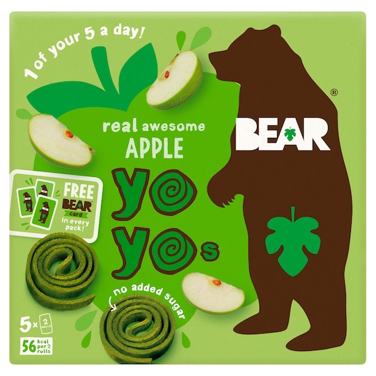 Bear Pure Fruit Yoyo Apple 5 X 20G - Tesco Groceries