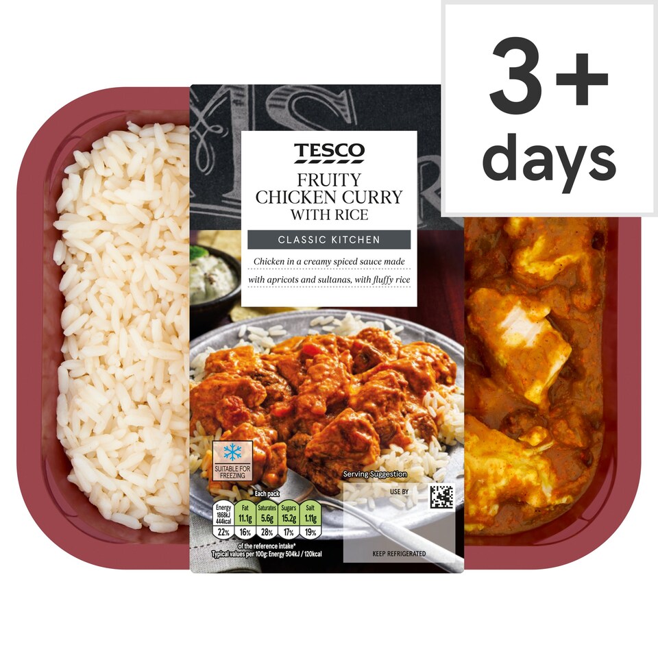 Tesco Fruity Chicken Curry & Rice 400G - Tesco Groceries