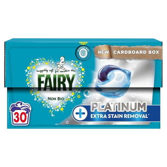 Fairy Platinum Non Biological Washing Pods 30 Washes 783G - Tesco Groceries