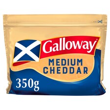 Galloway Medium Scottish Coloured Cheddar Cheese 350g - Tesco Groceries