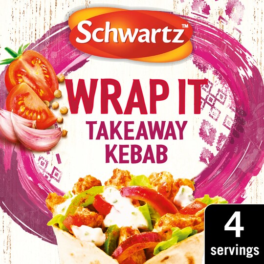 Schwartz Wrap It Takeaway Kebab 30G - Tesco Groceries