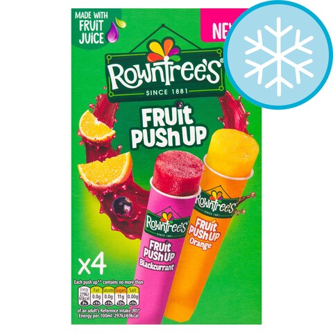 Rowntree's Fruit Push Up Ice Lollies - Orange & Blackcurrant 4 x 90ml ...