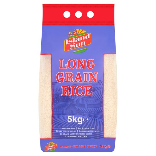 Island Sun Long Grain Rice 5Kg - Tesco Groceries