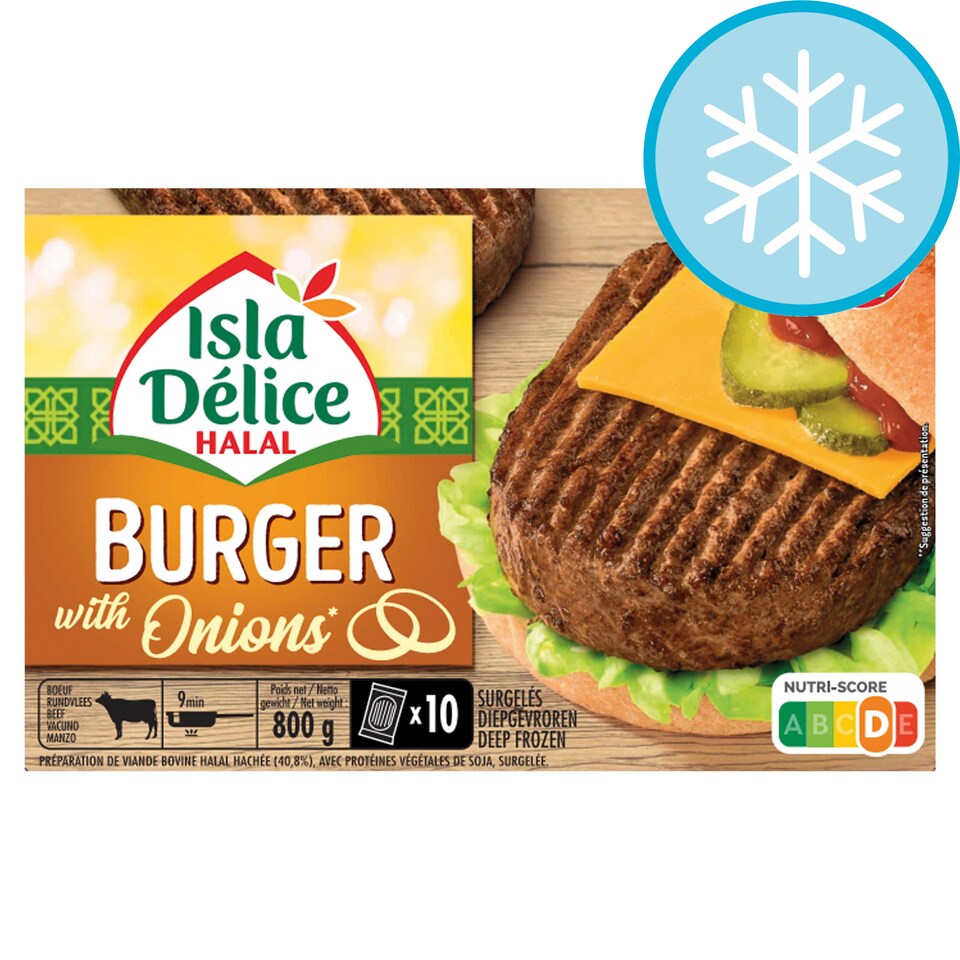 Isla Delice Halal Onion Burger 800g - Tesco Groceries